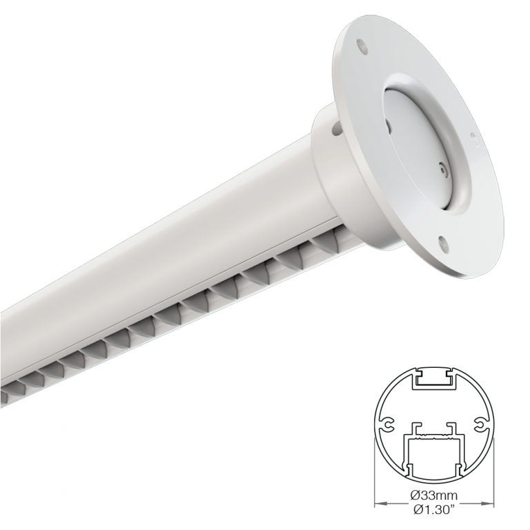 Pola Closet Rod Static White - Dim to Warm - Lumen Warm